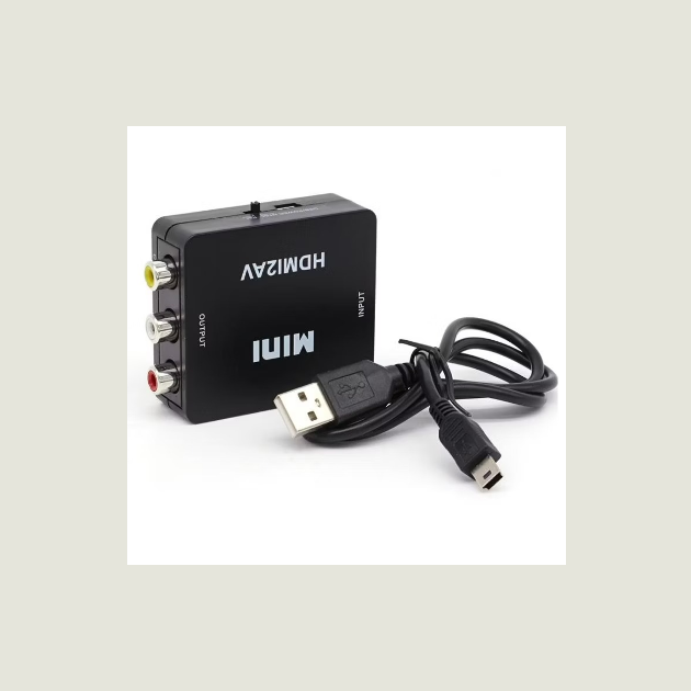 HD Video Converter HDMI2AV MINI 1080P – Black Compact Adapter