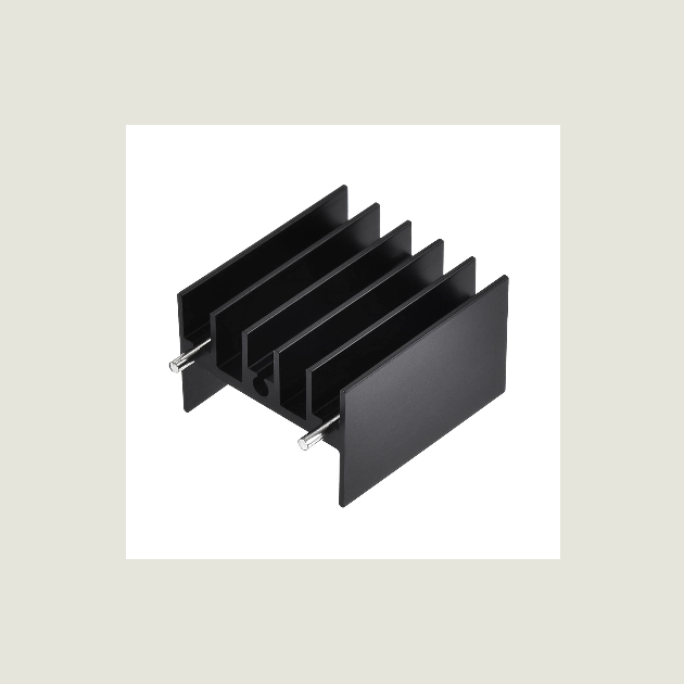25x23x16mm to220 heatsink vertical pcb mount black anodised aluminium ...
