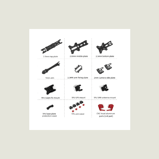 Hglrc sector x5 fr 5-inch freestyle fpv frame at Best Price | Indian ...