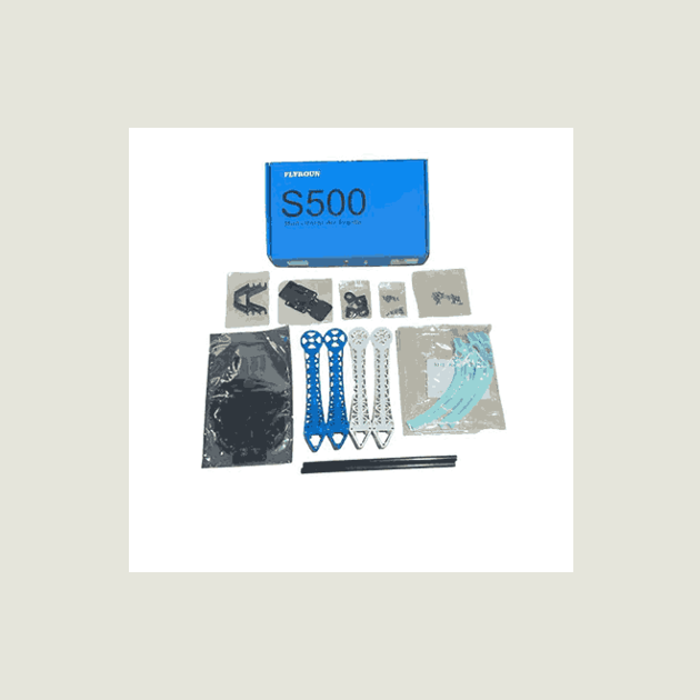 S500 quadcopter drone frame blue and white arm with blue plastic ...