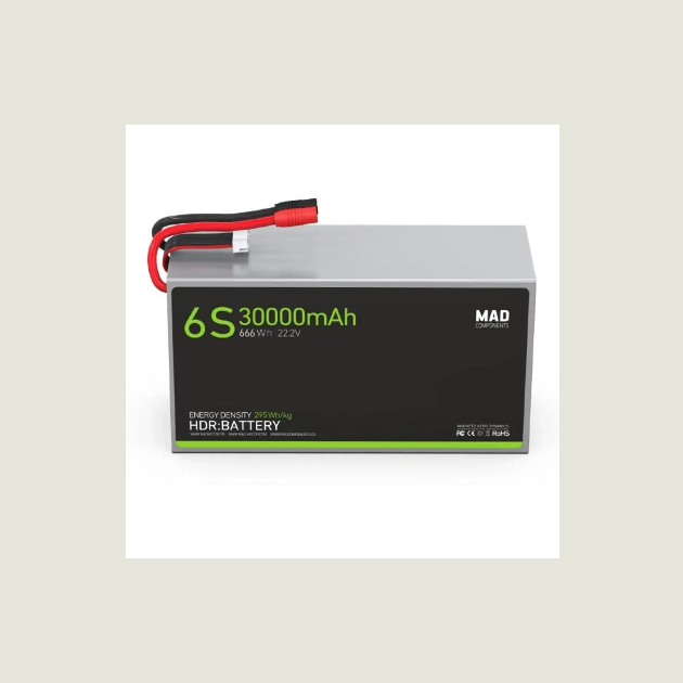 Mad 30000mah 5c 22.2v 6s1p high power density light weight drone solid ...