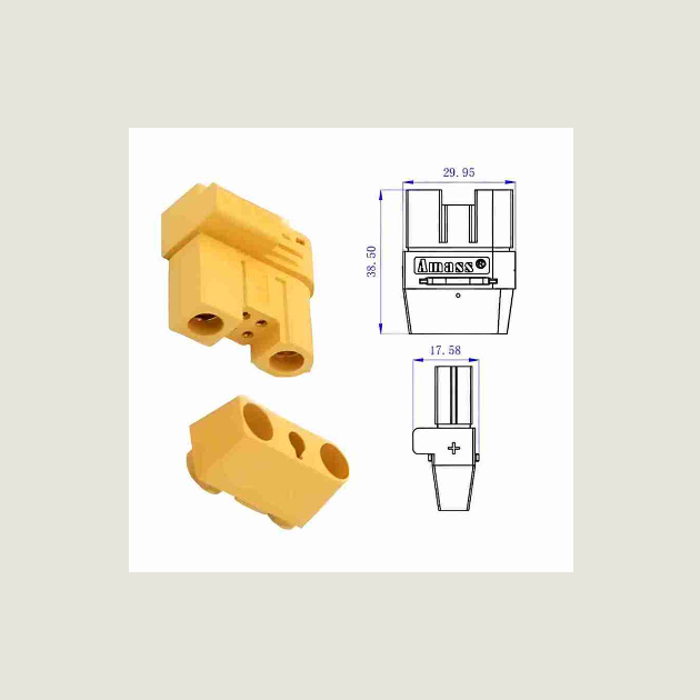 Amass as120(2+4) female connector at Best Price | Indian Robo Store