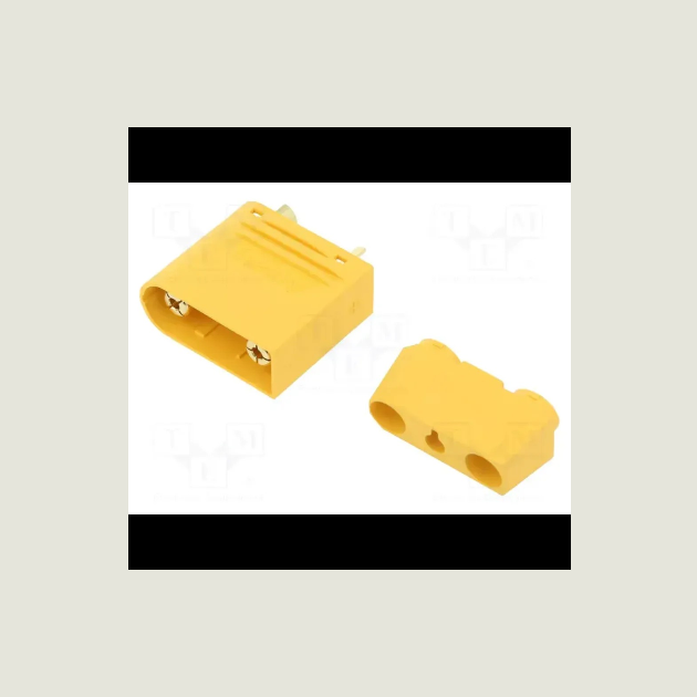 Amass AS120 High Power RC Connector – 2+4 Male Plug for LiPo Batteries