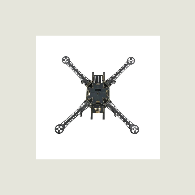 S500 quadcopter drone frame black arm with black plastic landing gear ...
